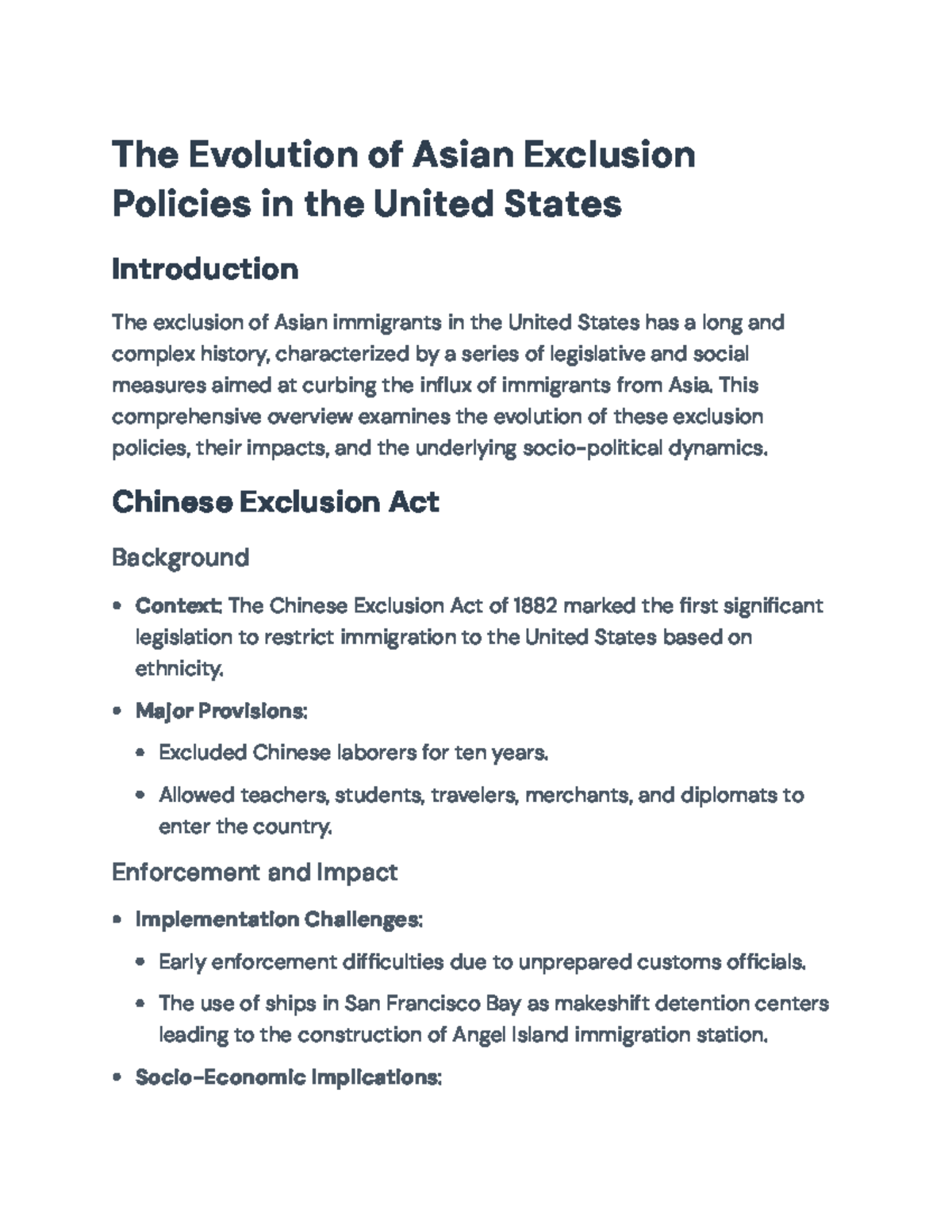 The Evolution of Asian Exclusion Policies in the U.S. History - The ...