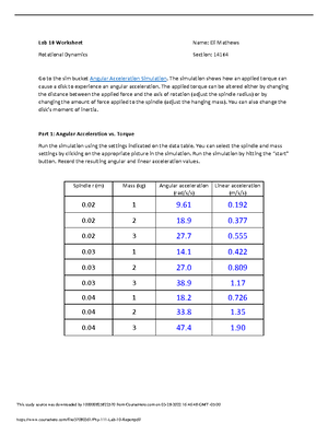 PHY 111 Lab 7 worksheet - Energy Skate Park Rev0824 - Lab 7 Worksheet Name ...