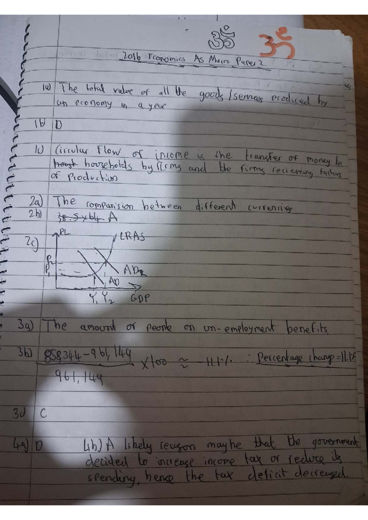 2016 Economics AS Macro Paper 2: Key Concepts and Analysis - Studocu
