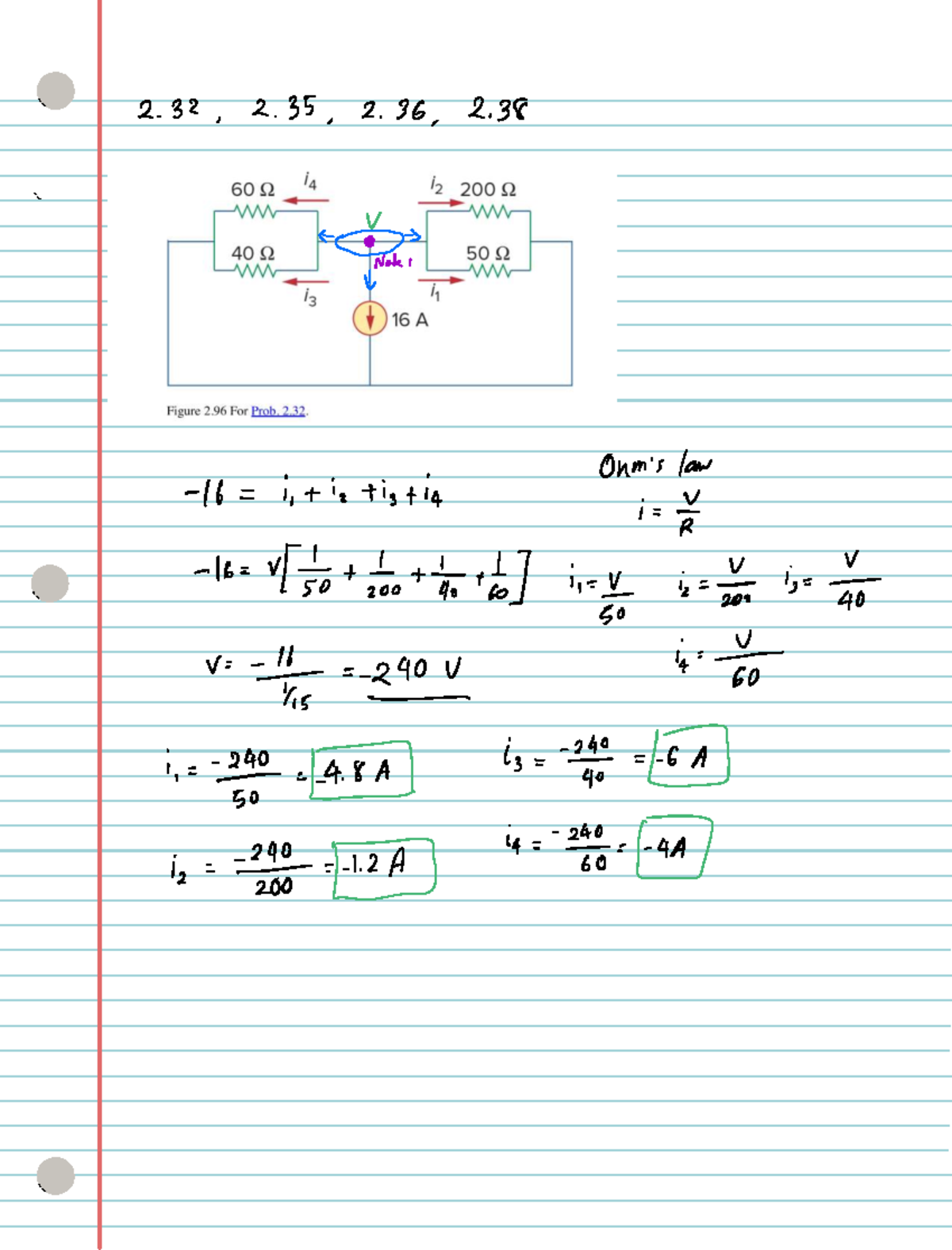 Hw #3 - Circuits: Homework Problems from the Textbook - Studocu