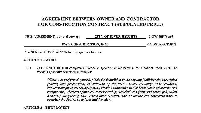 951195 - tham khảo - EJCDC C-520 Suggested Form of Agreement Between ...