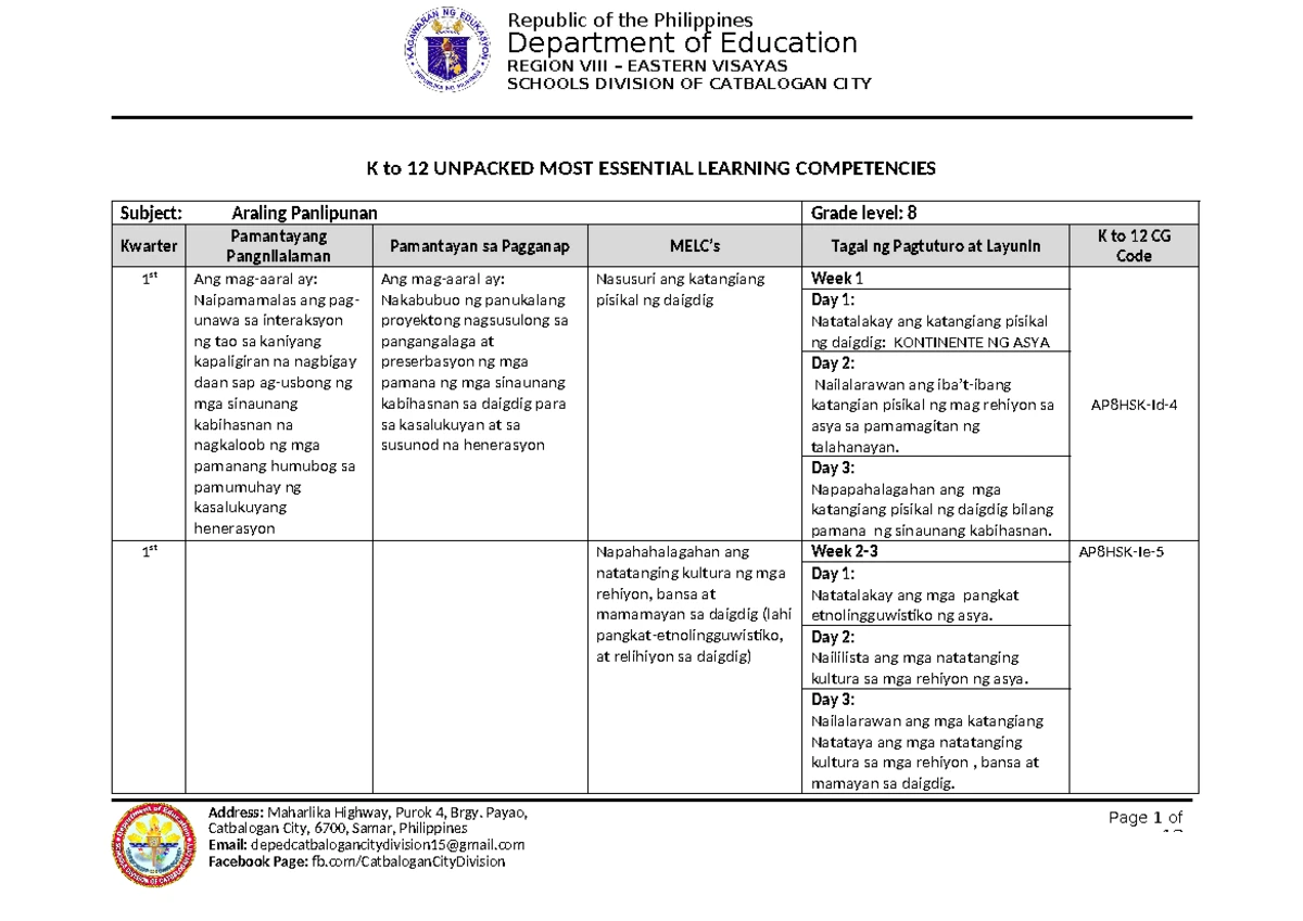 Curriculum- Guide- Diass - SENIOR HIGH SCHOOL – ACADEMIC TRACK Grade ...