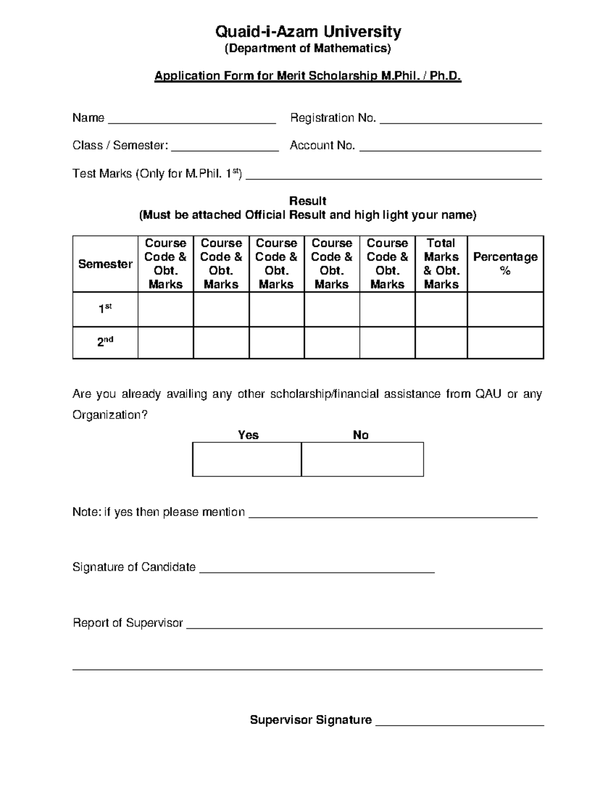 Proforma - Bs maths material - Quaid-i-Azam University (Department of ...