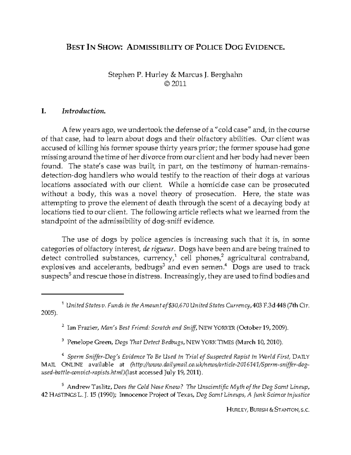 Admissibility of Police Dog Evidence: Insights and Implications - Studocu