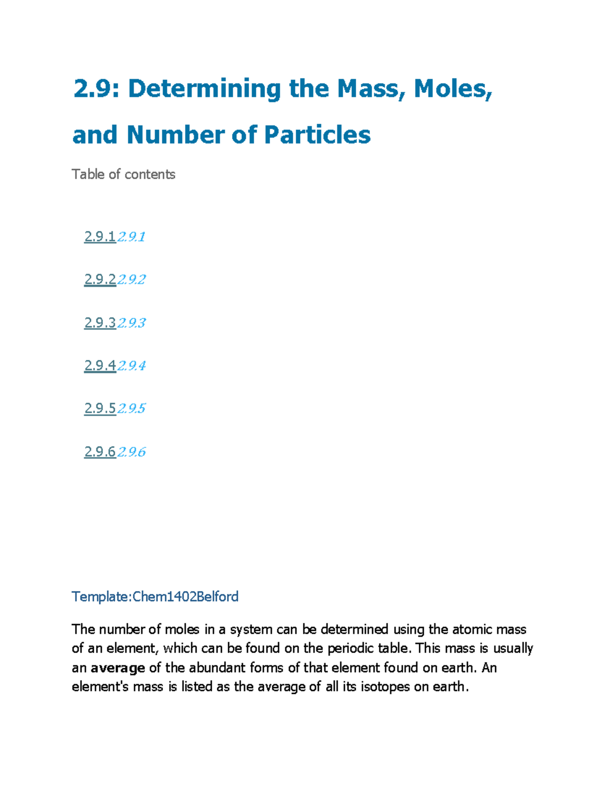 Chem1402: Mass, Moles, and Particle Count Overview - Studocu