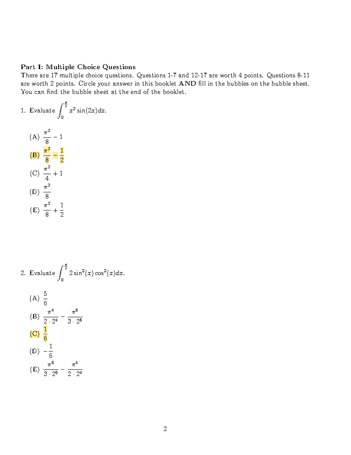 23SS 1062 Final Exam Solutions - Multiple Choice & Free Response Guide ...