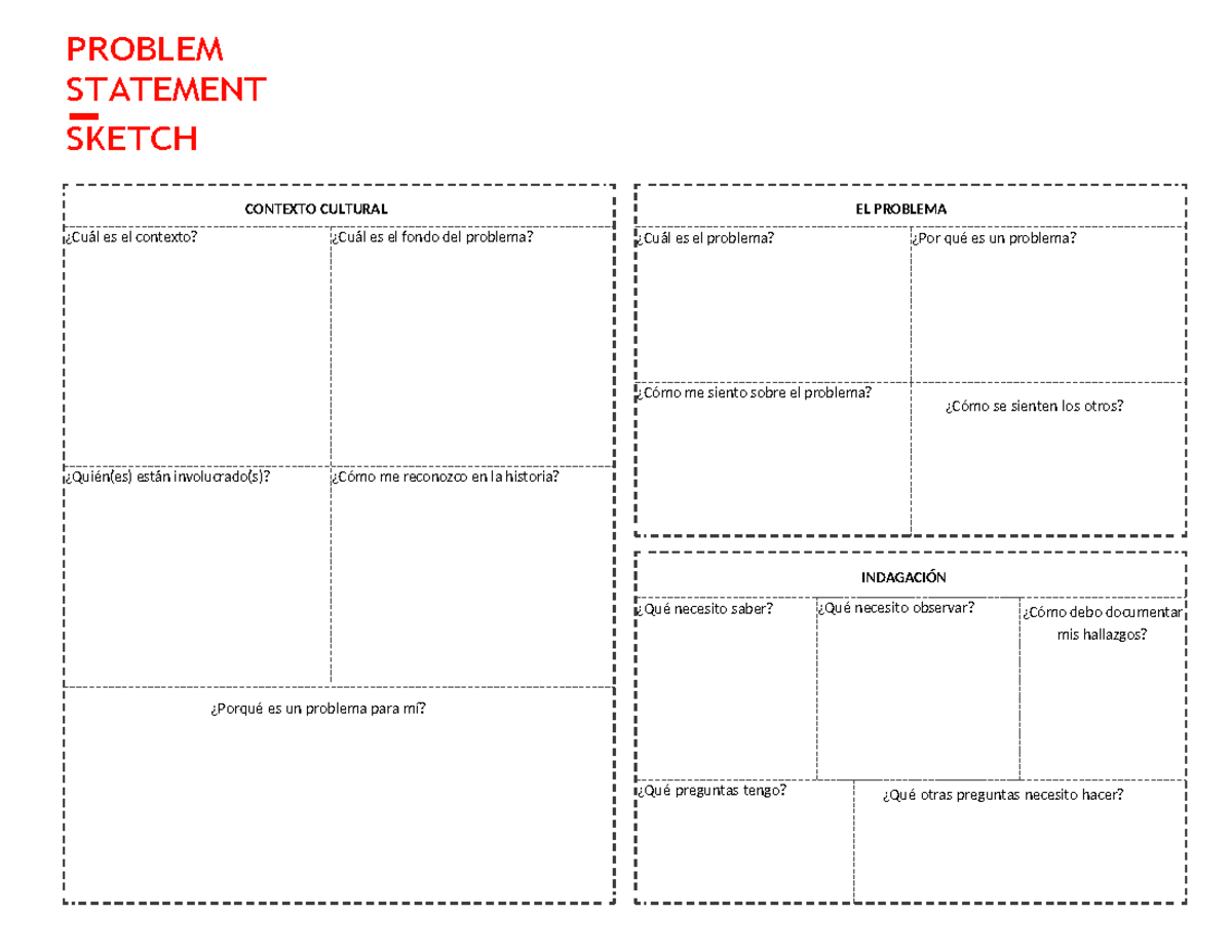 Toolkit Problem Statement Sketch ED - Psicología NM - PROBLEM STATEMENT ...