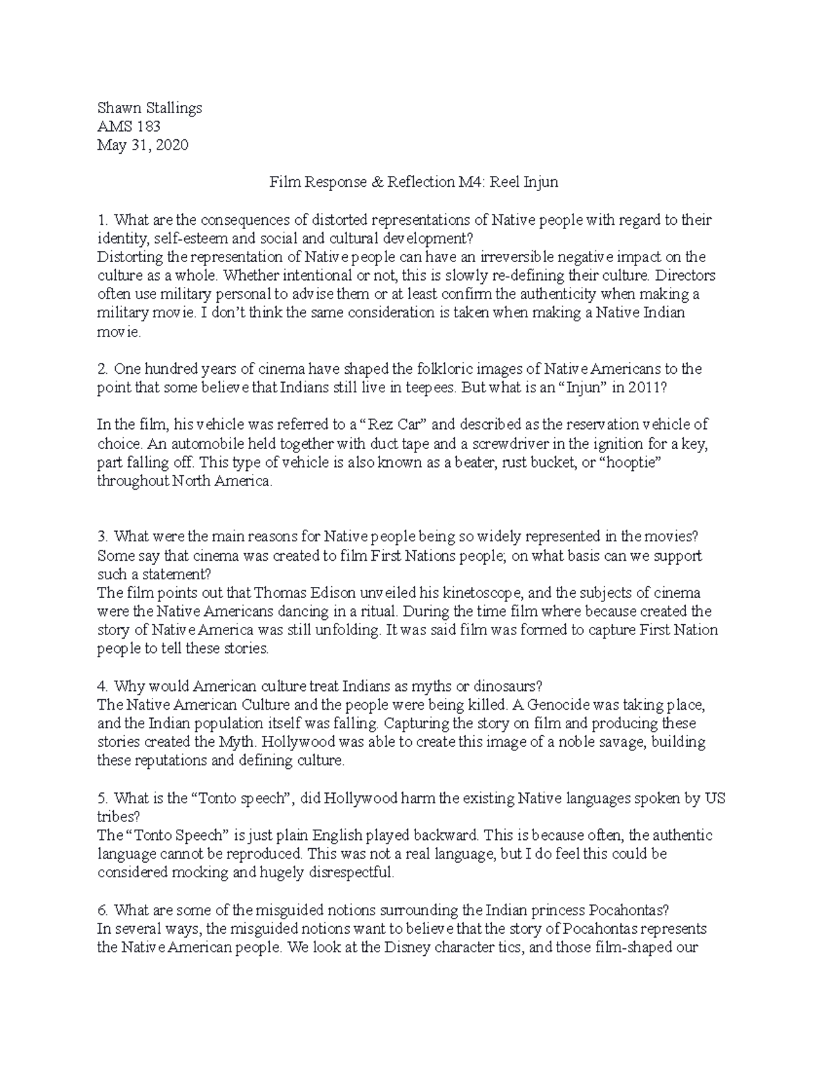 Shawn Stallings-M4- Reel Injun - Shawn Stallings AMS 183 May 31, 2020 ...