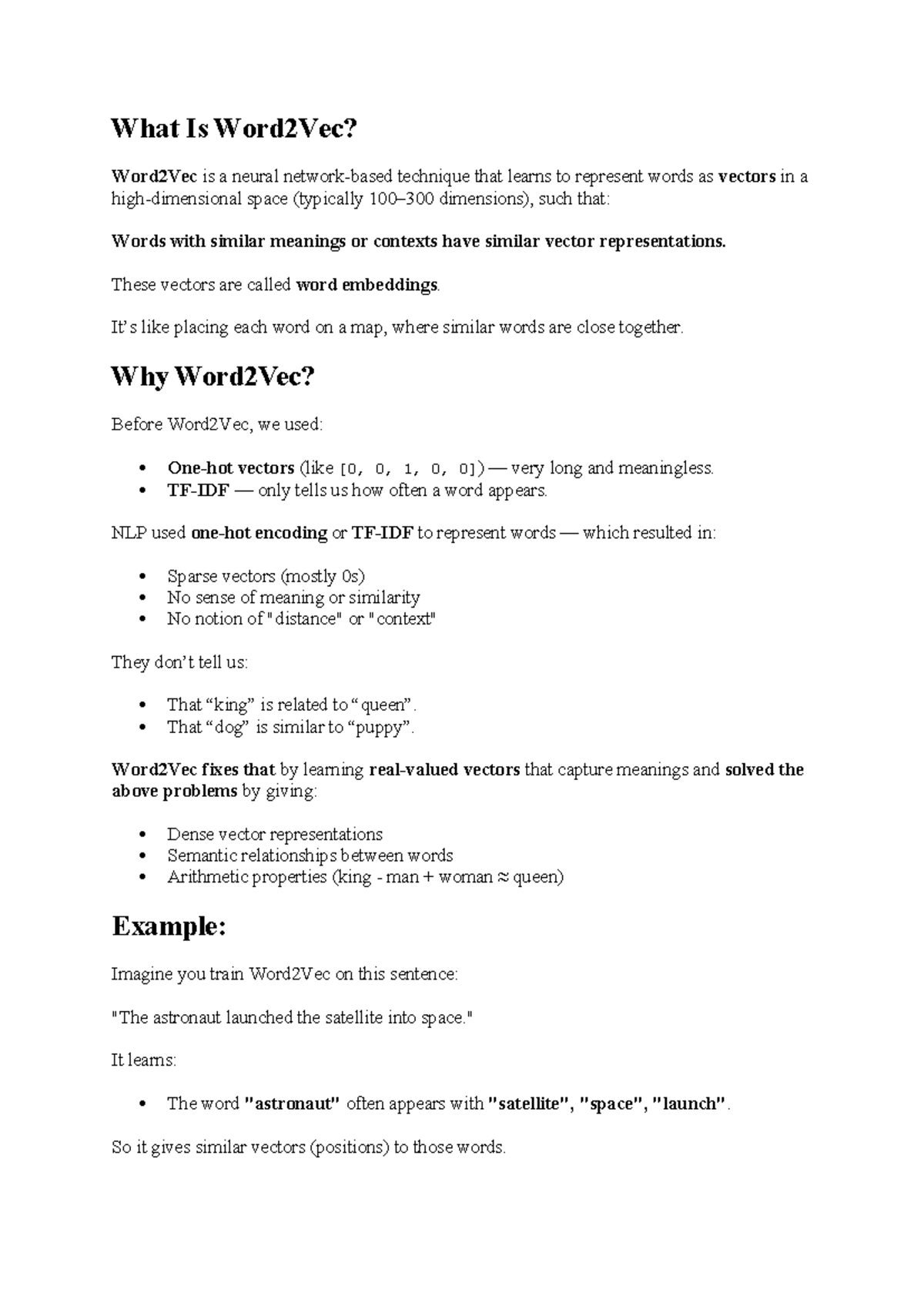 Word2Vec: Understanding Word Embeddings in NLP (Lab2b) - Studocu