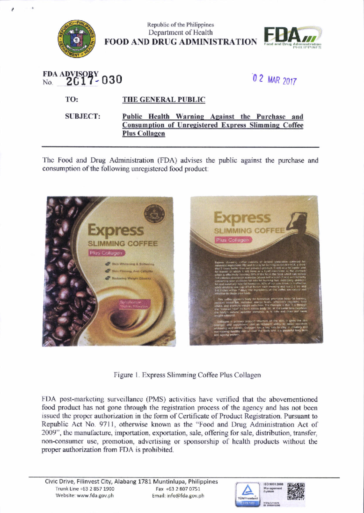 FDA Advisory Notice: Important Updates and Guidelines - Studocu