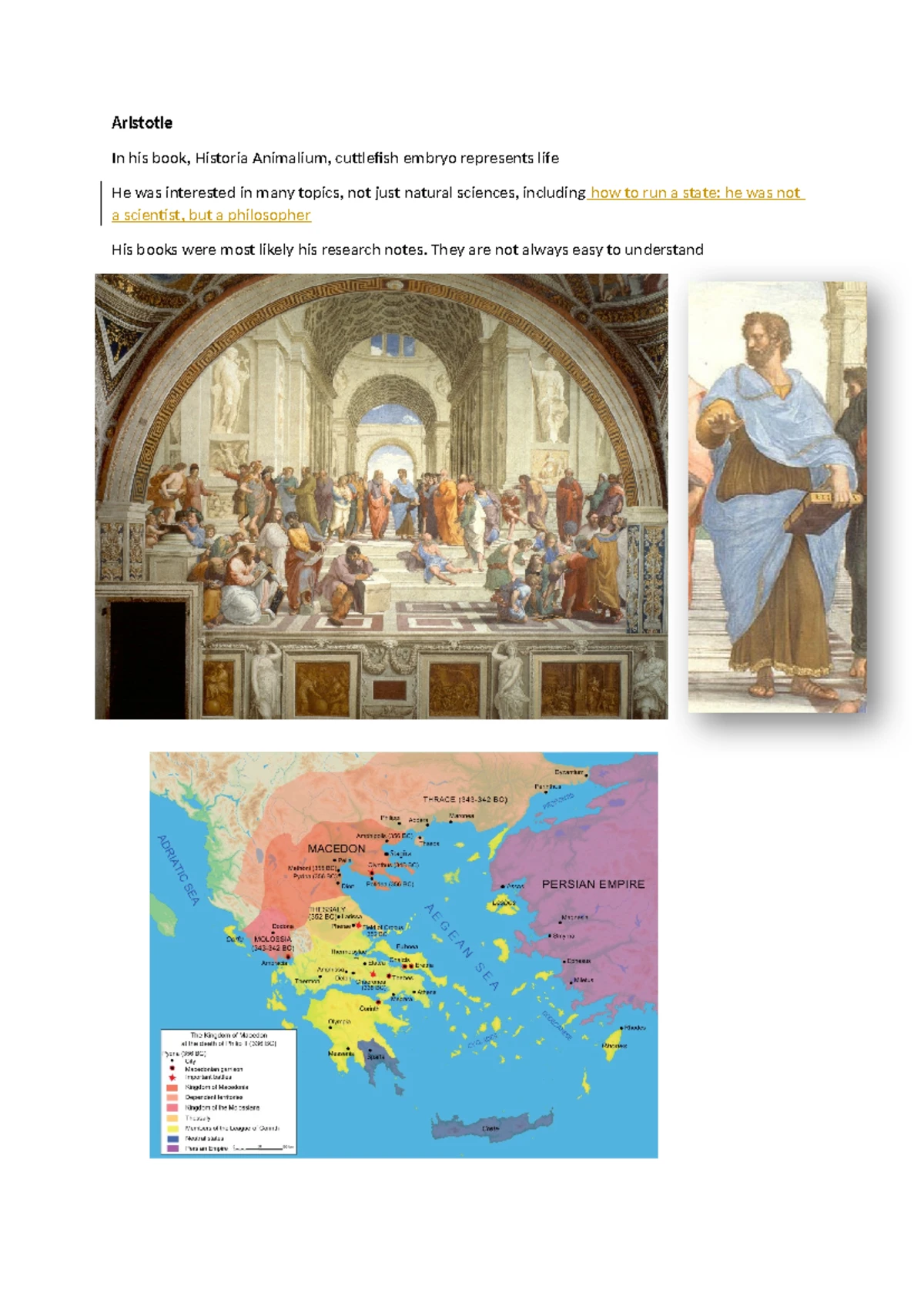 Biol 101: Lecture Notes on Aristotle, Galen, and Early Biological ...