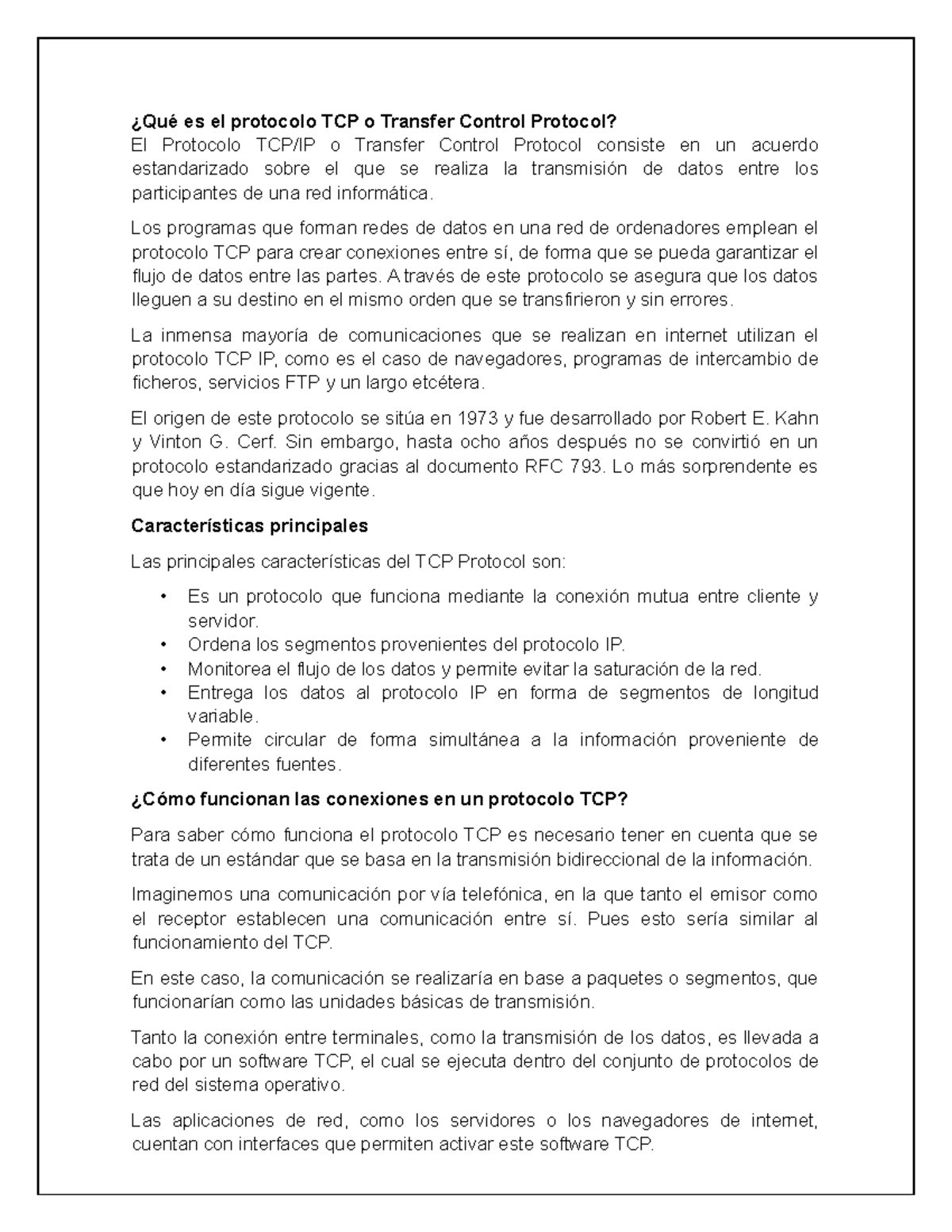 Características protocolo tpc - ¿Qué es el protocolo TCP o Transfer ...