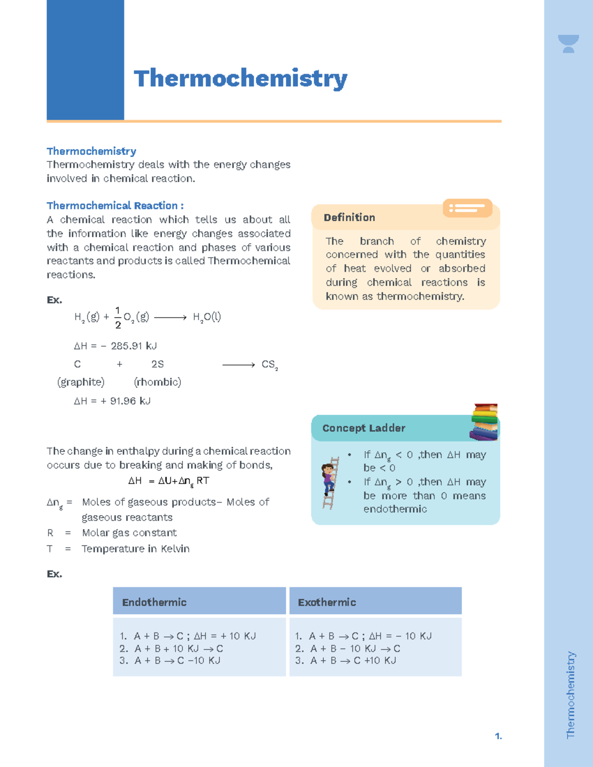 7 - notes from chemistry lecture prof c - Thermochemistry ...
