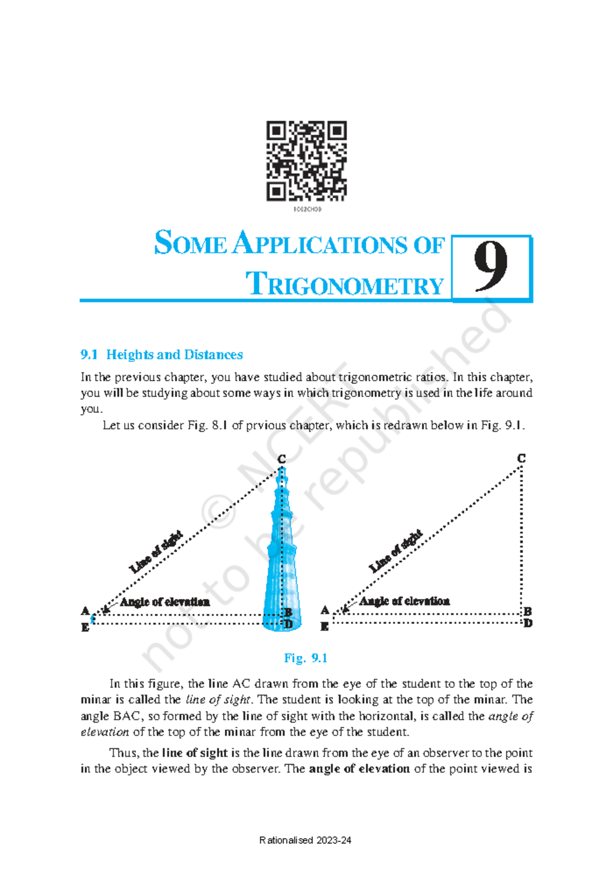 Applications of Trigonometry in Real Life - Chapter 9 - Studocu