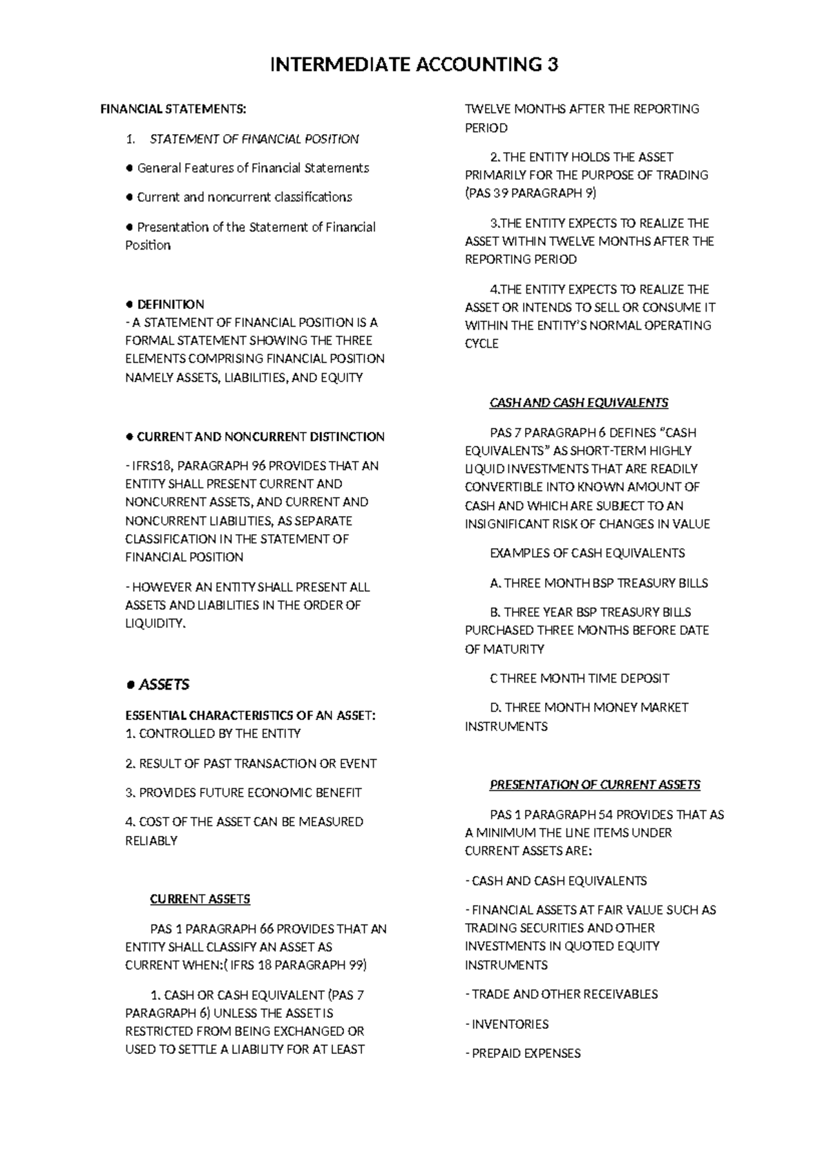 Intermediate Accounting 3: Financial Statements Overview and Key ...