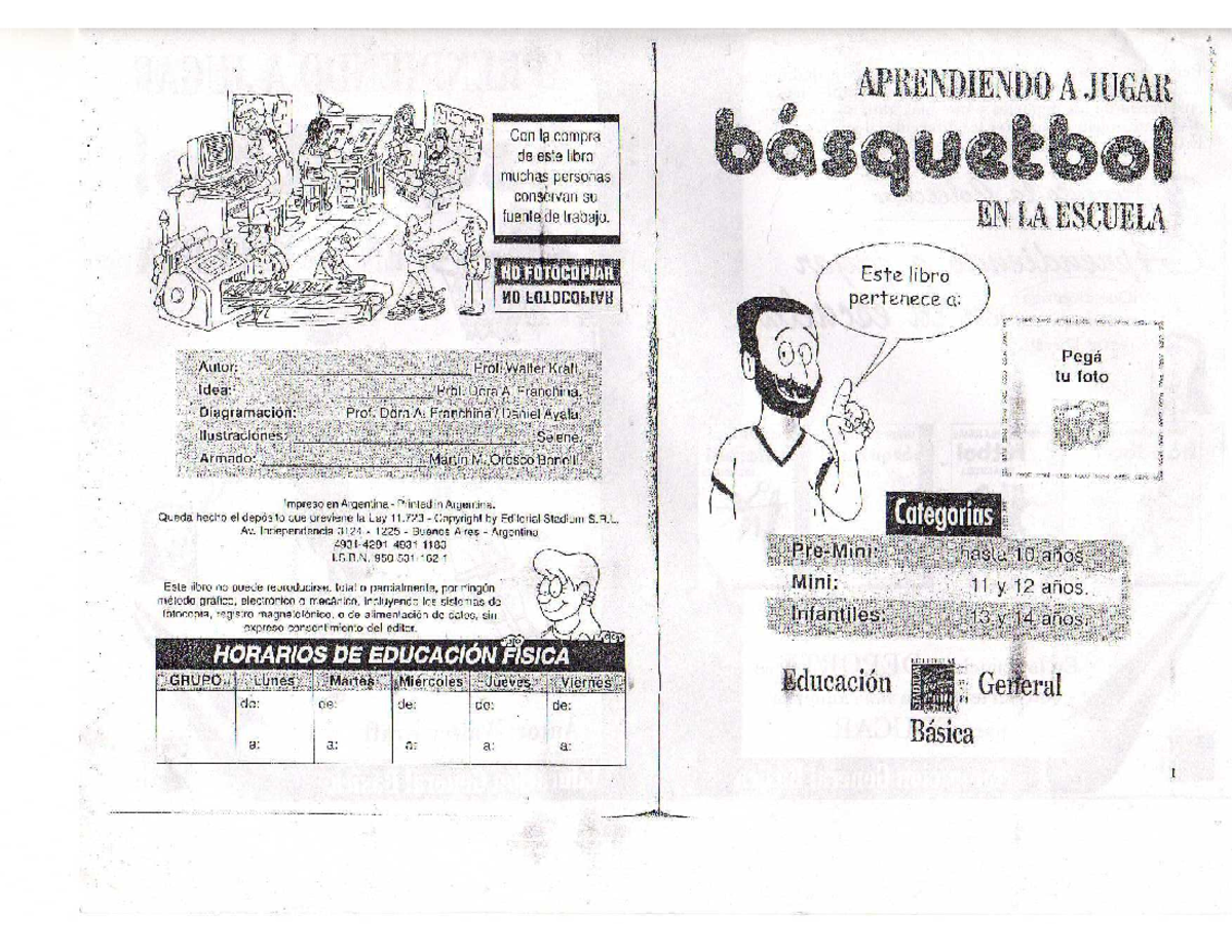 APRENDIENDO A JUGAR BÁSQUETBOL EN LA ESCUELA - GUÍA PRÁCTICA - Studocu