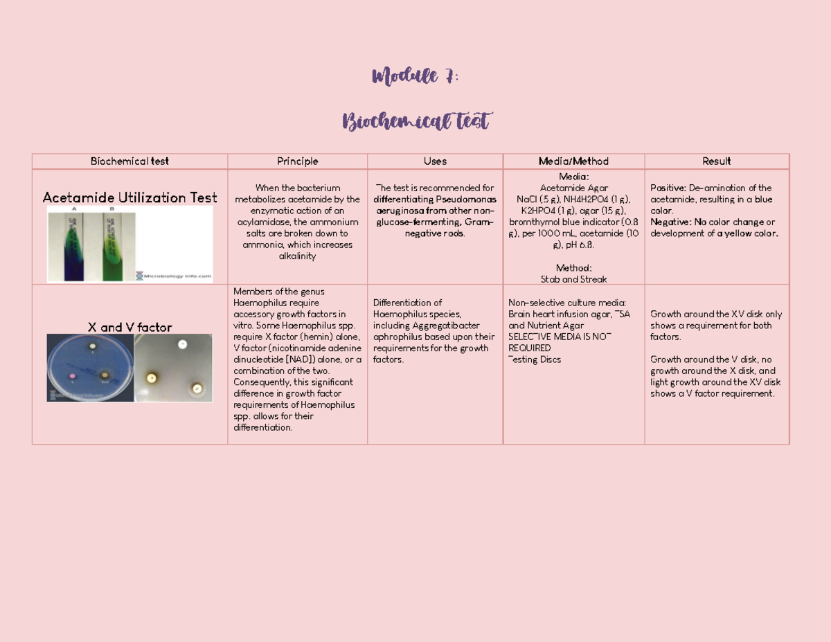 Biochemical Test - Module 7: Biochemical test Biochemical test ...