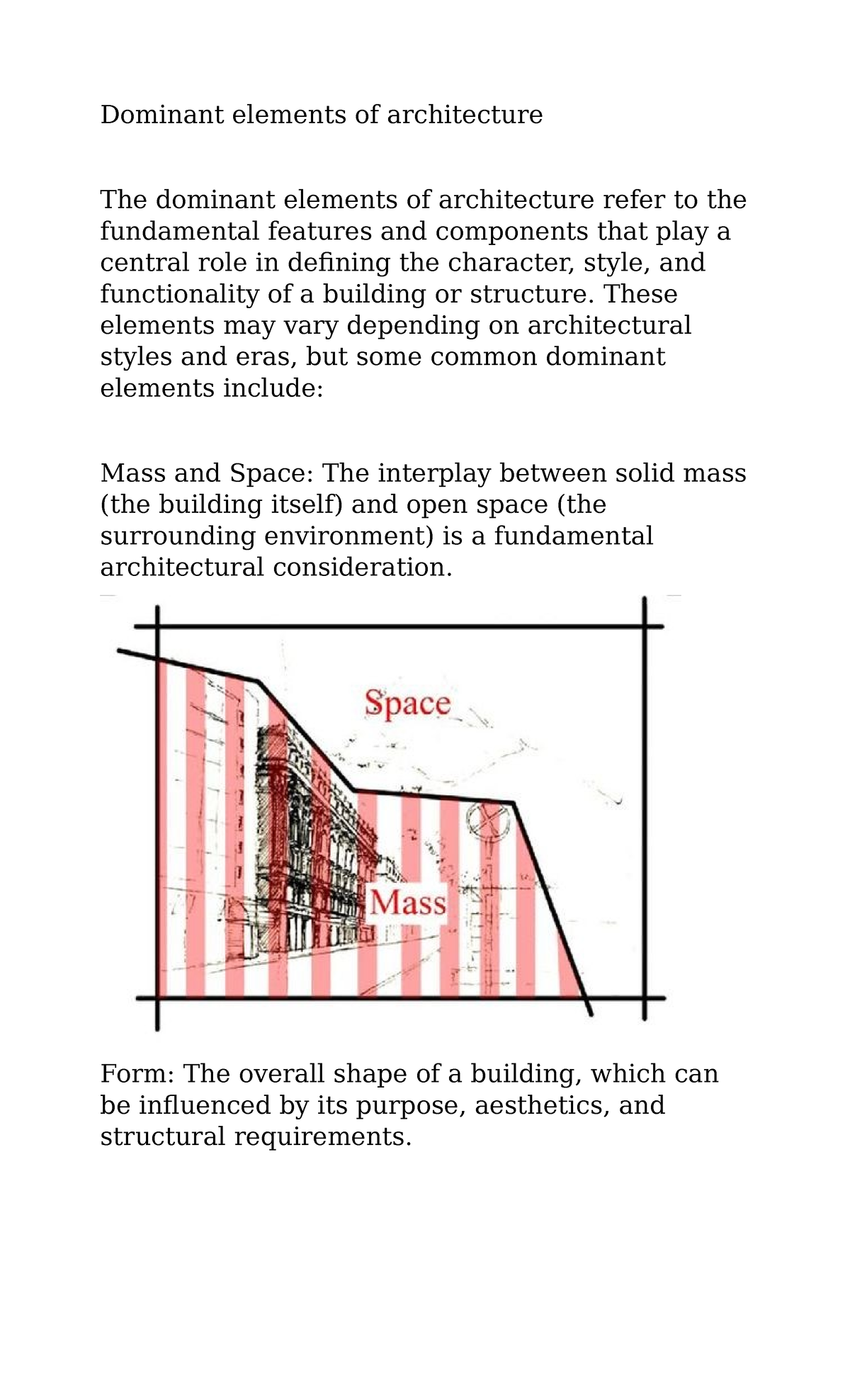 Dominant Elements of Architecture: Key Features Explained - Studocu