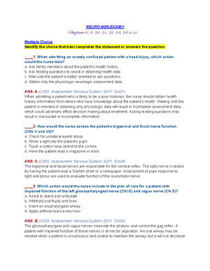 Ortho Neuro Exam 2 Practice Test Questions - 1. What is acute ...