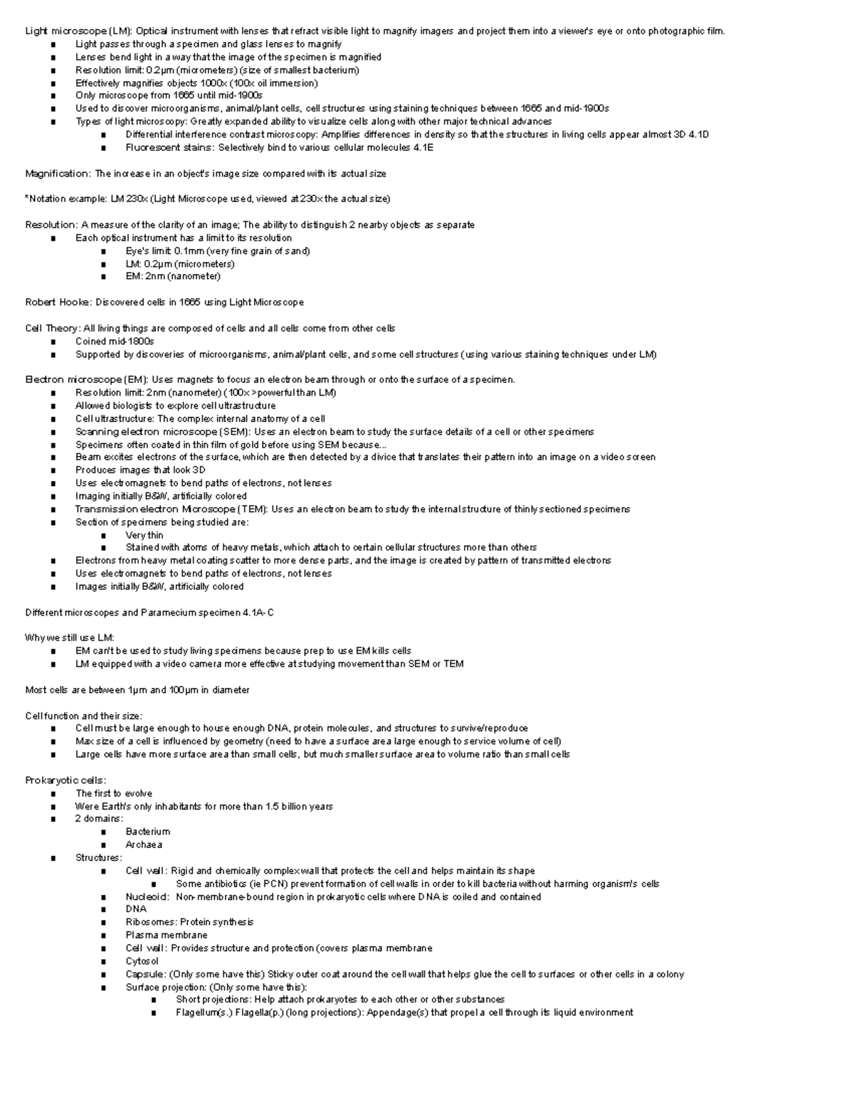 Lecture Notes on Light and Electron Microscopy - Studocu