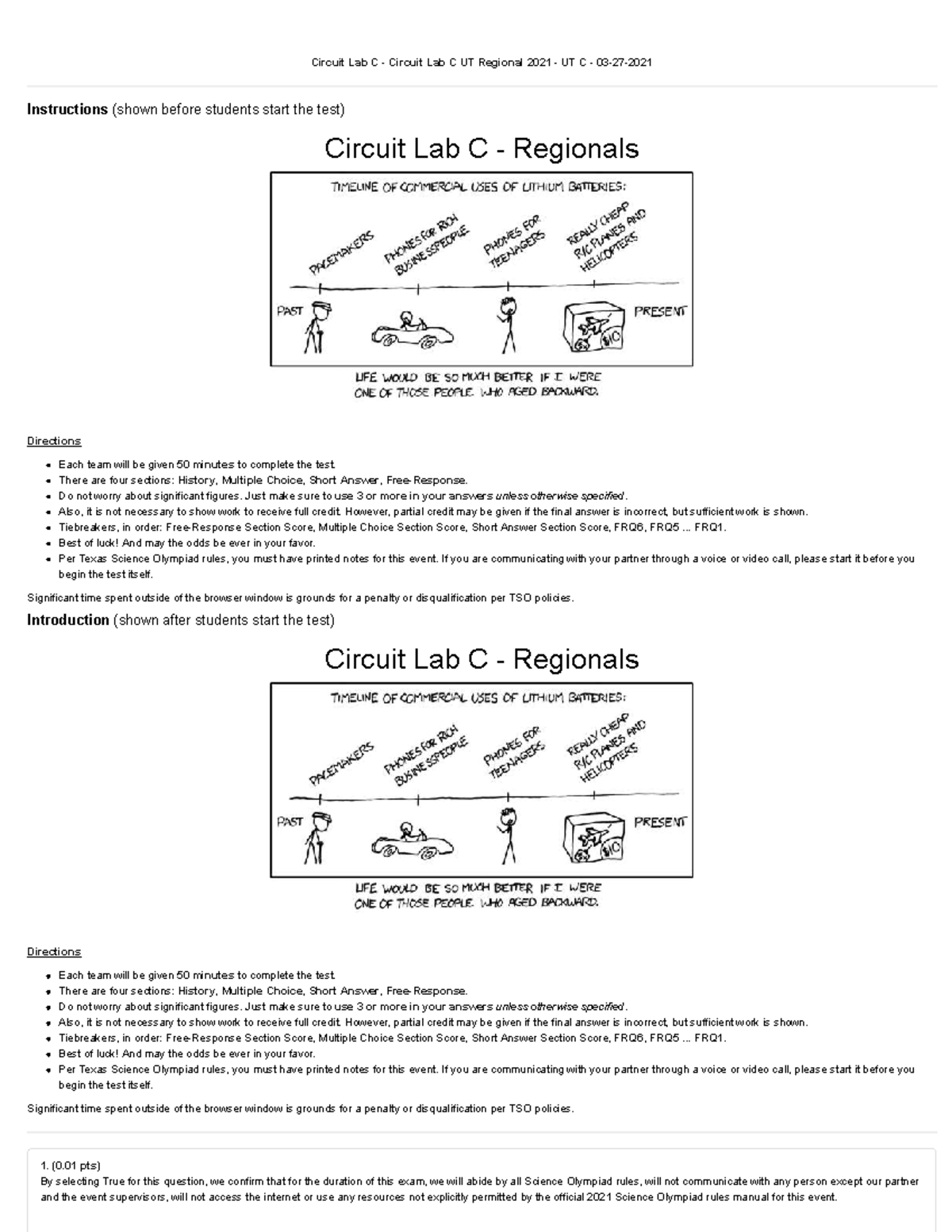 Circuit Lab C - UT Regional Science Olympiad 2021 Exam Guide - Studocu