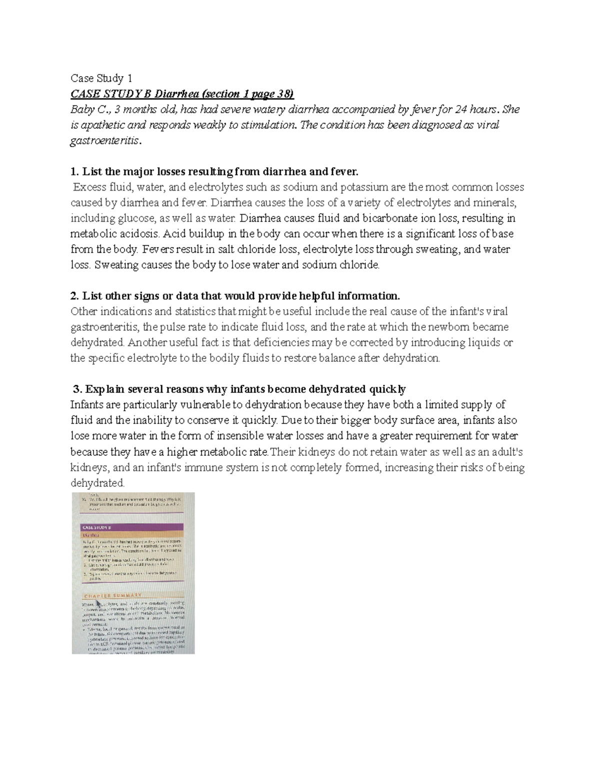 Case Study on Diarrhea & Trauma: Pediatric Health Insights - Studocu