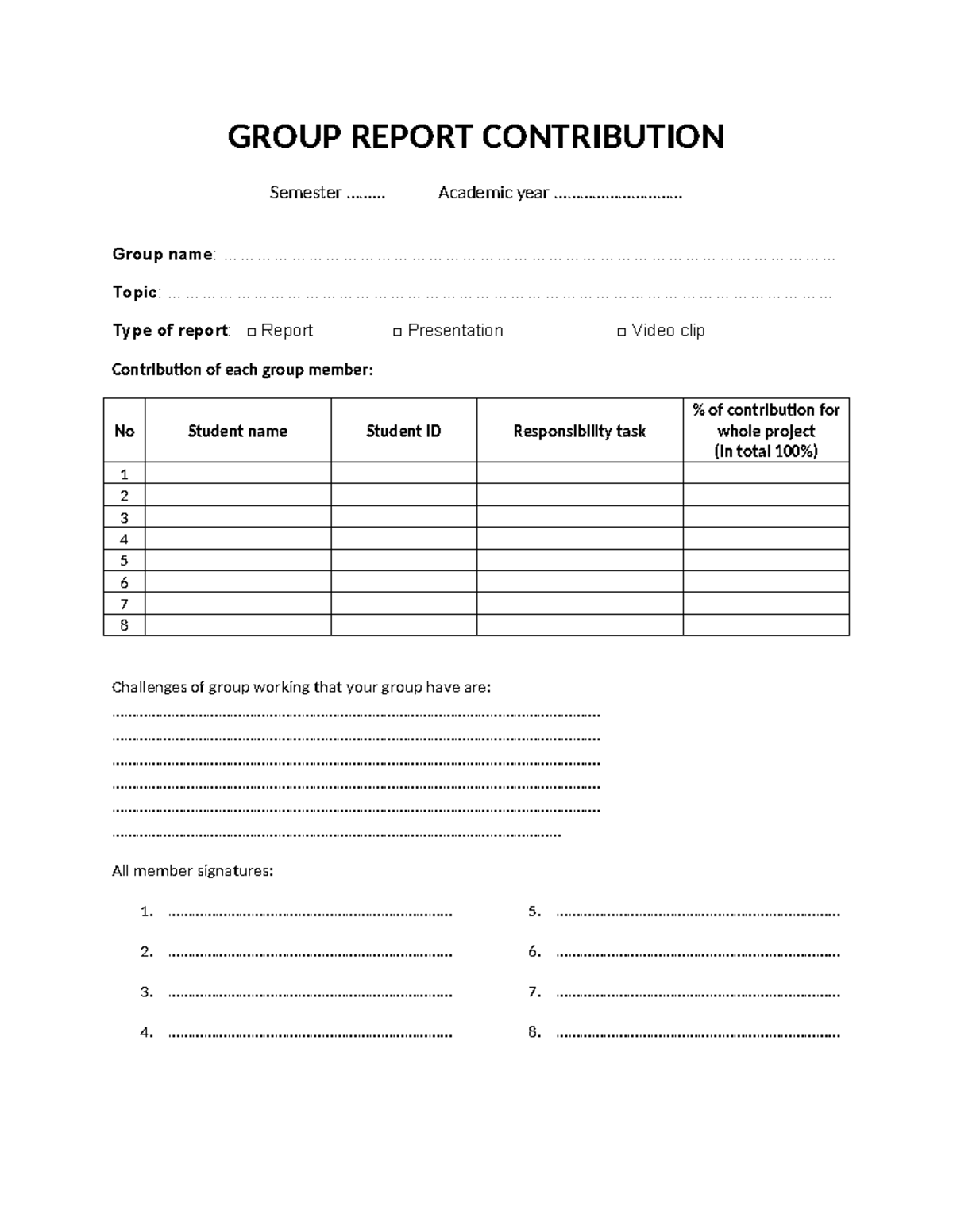 Group report contribution (12122) - GROUP REPORT CONTRIBUTION Semester ...