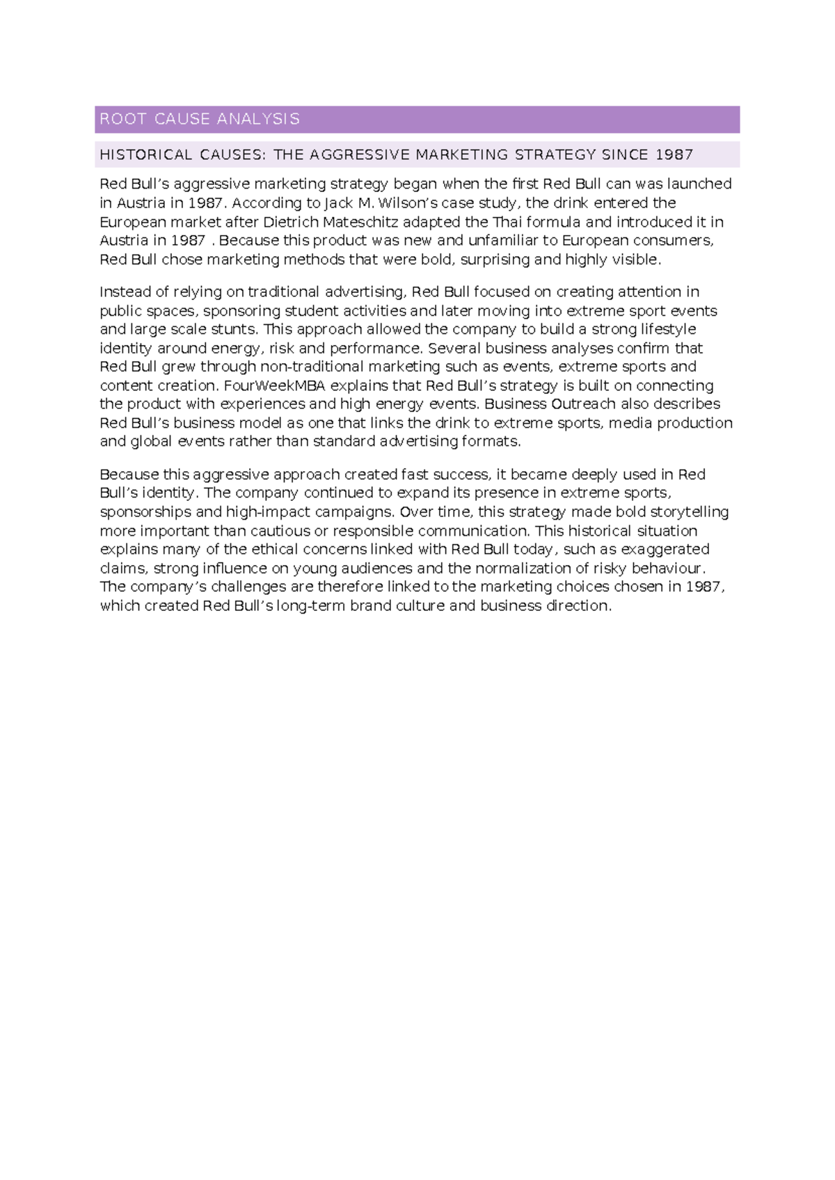 Root Cause Analysis: Red Bull's Aggressive Marketing Strategy (Case ...