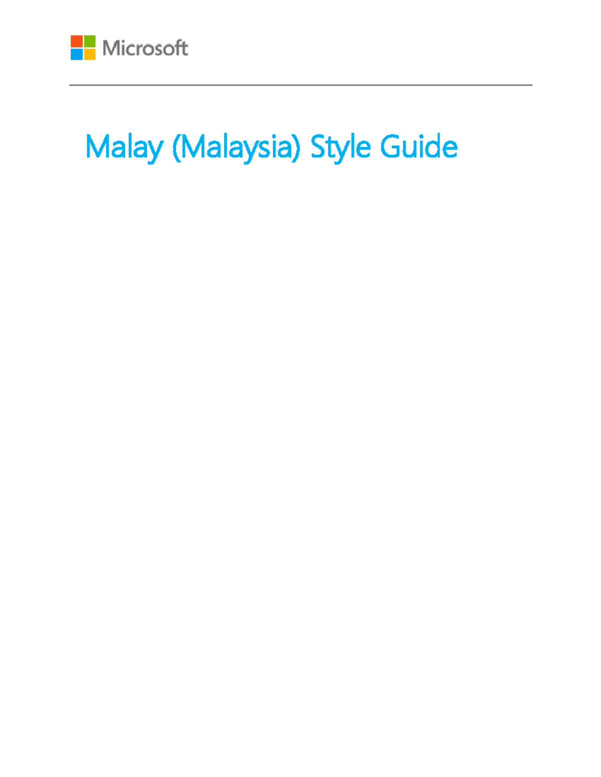 Malay (Malaysia) Microsoft Style Guide: Font Choices & Language ...