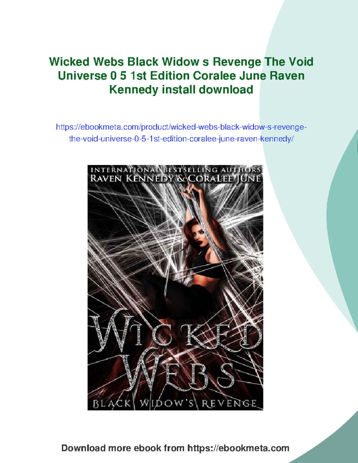 Wicked Webs: Black Widow's Revenge - The Void Universe 0.5 by CoraLee ...