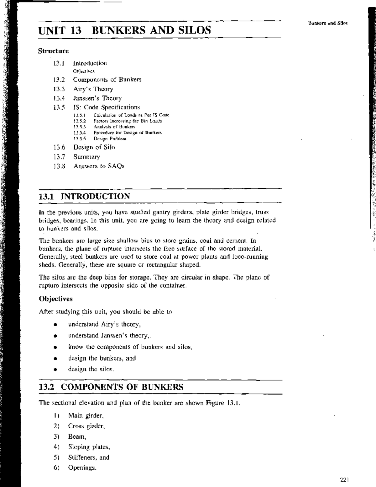 UNIT 13: Bunkers and Silos - Theory, Design, and Analysis - Studocu