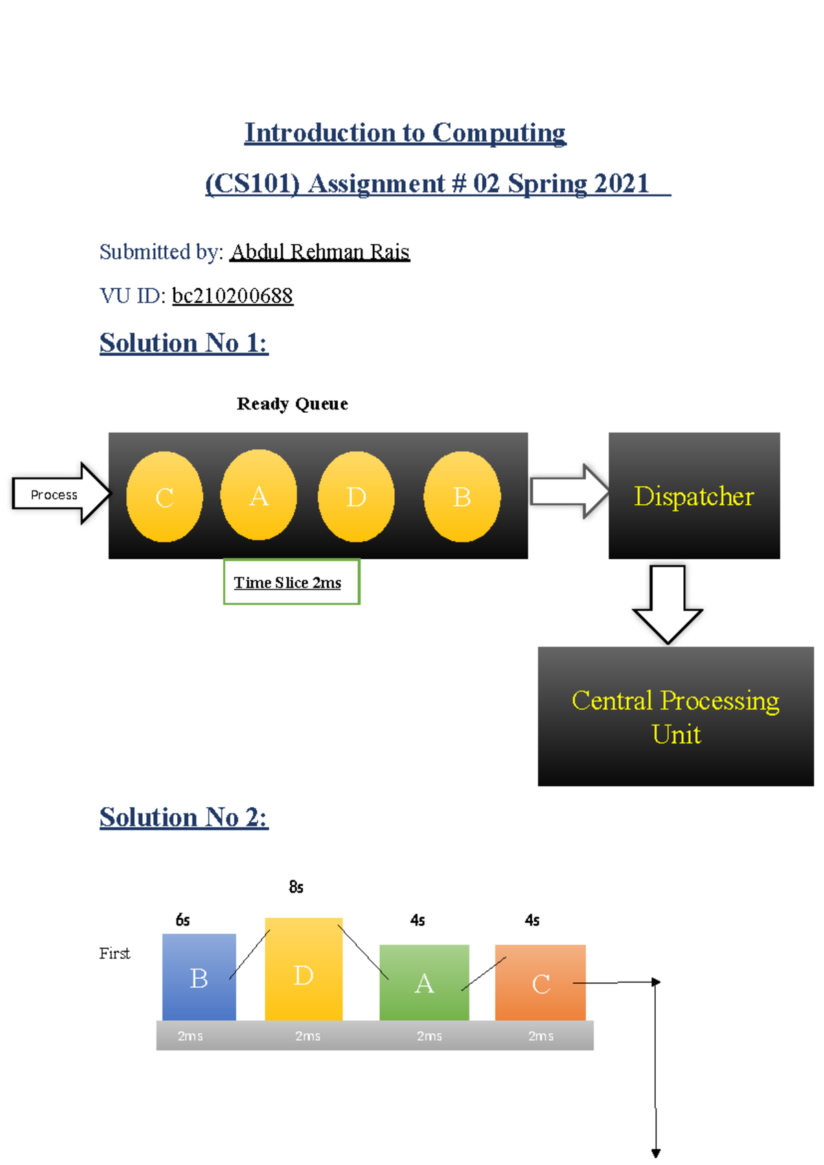 CS 101 assingment no 2 - This is assignment solution of CS101 No 2 ...