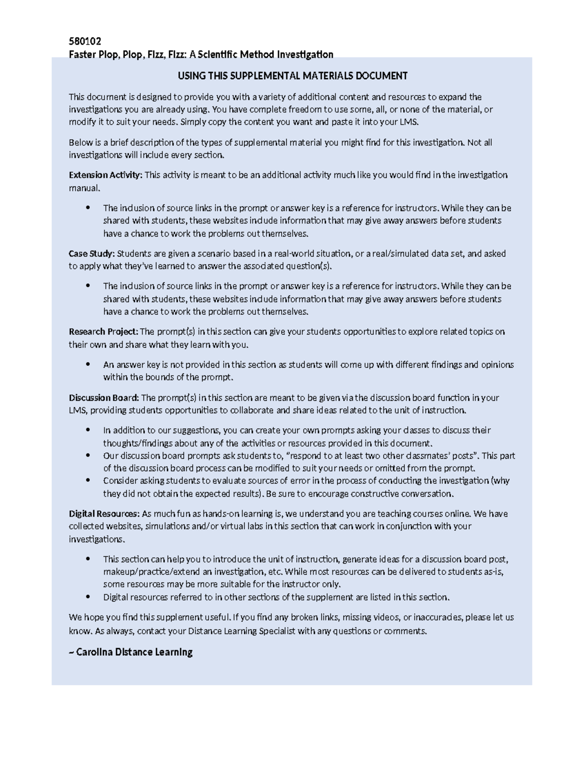 580102 Scientific Method Investigation: Plop, Plop, Fizz, Fizz ...