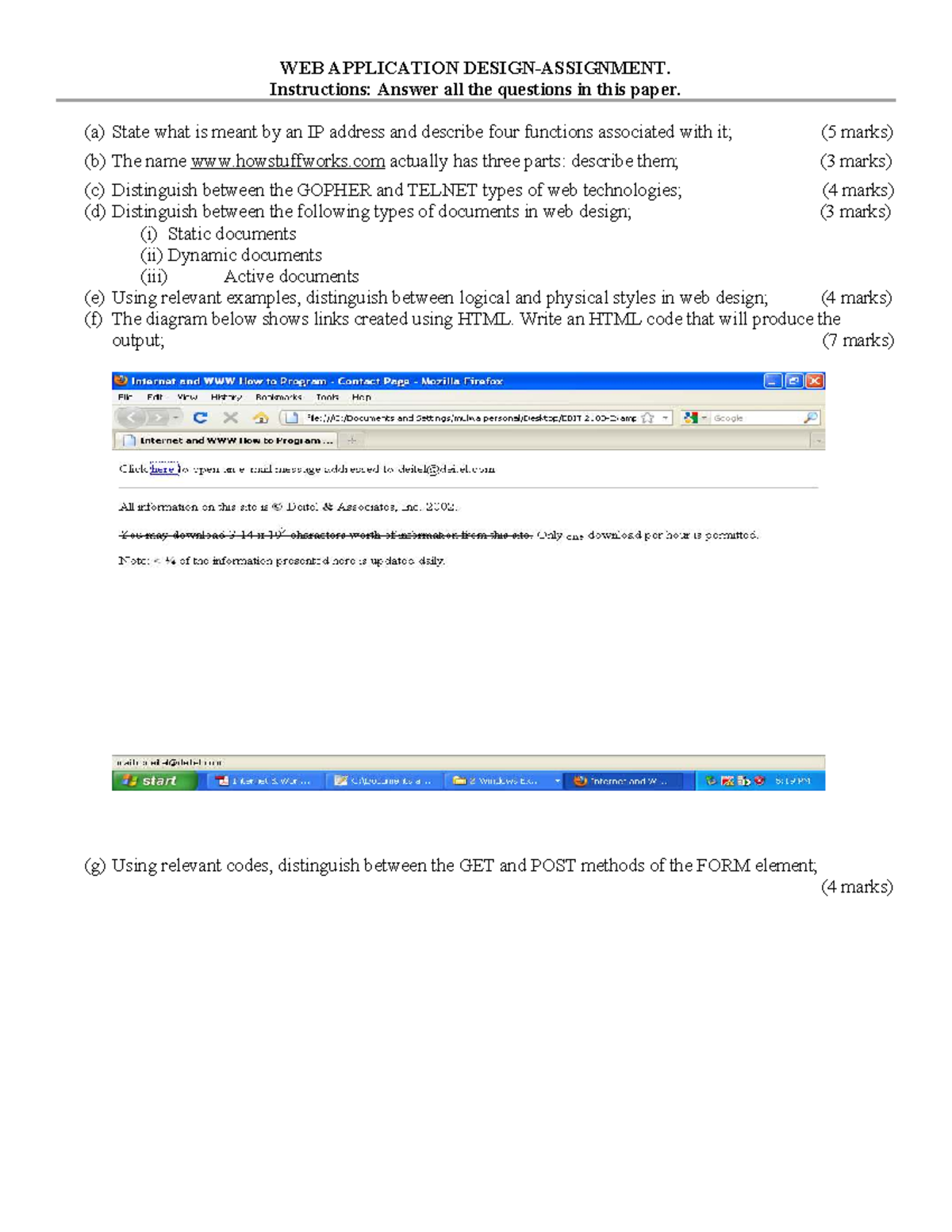 WEB Architecture & Design - Assignment Instructions - Studocu