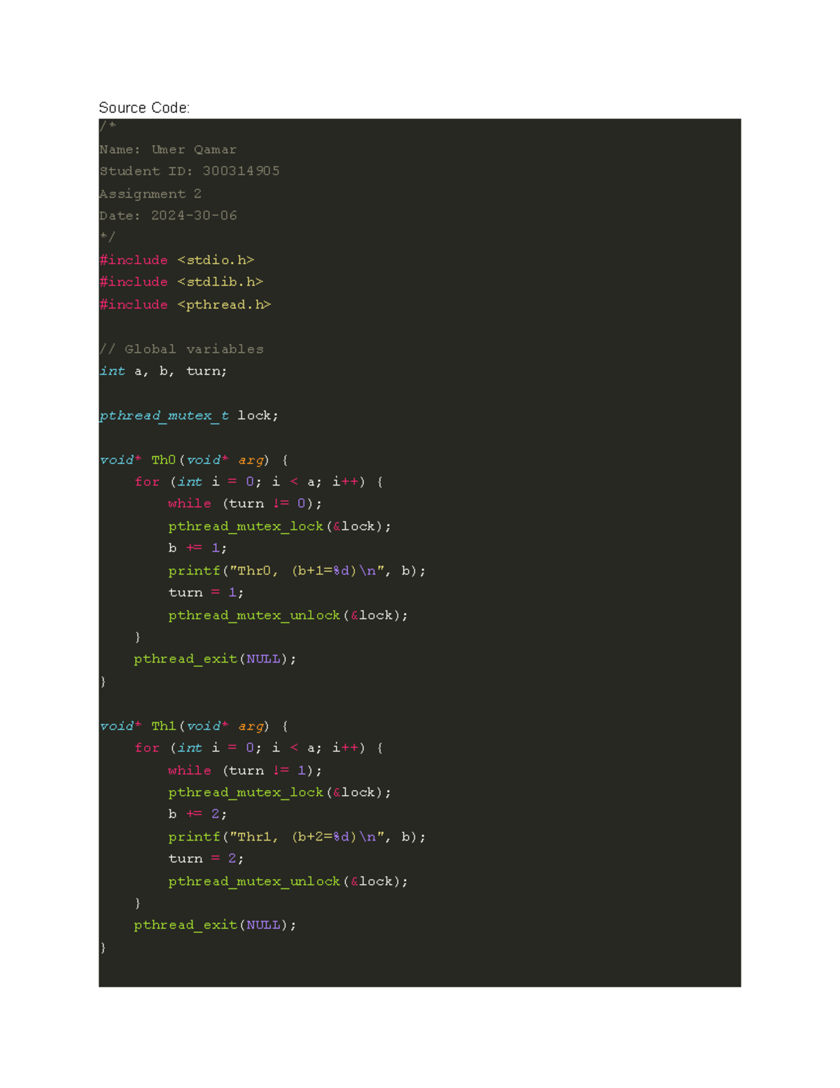Assignment 2 (Mandatory): Multithreading and Fibonacci Code Analysis ...