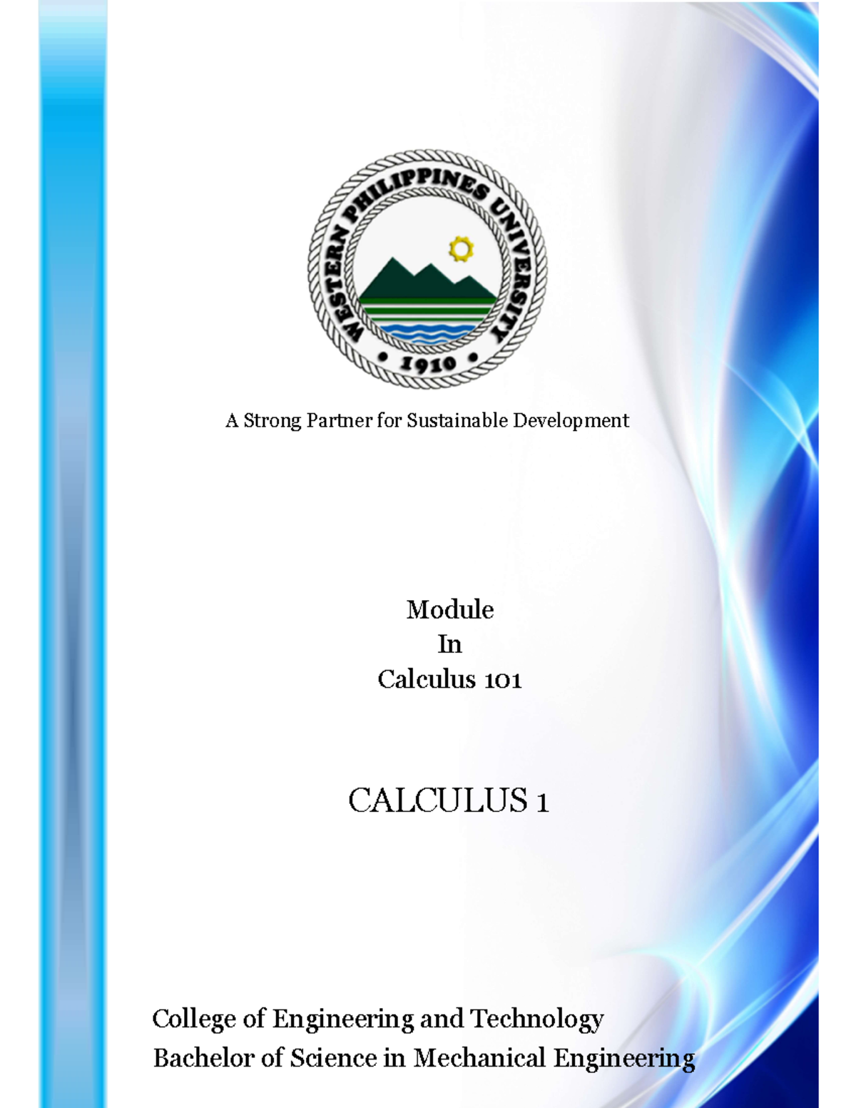 Calculus 1 Module: College Algebra for BSME Students (1st Sem) - Studocu