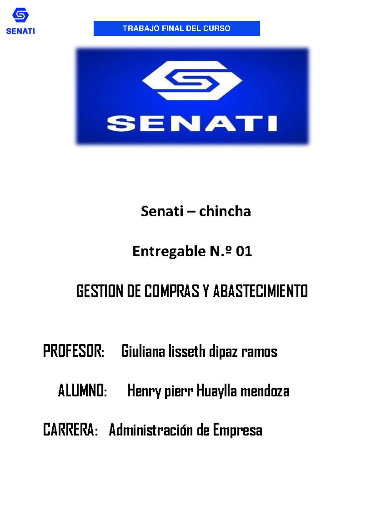 NCCU-247 Trabajo Final: Proyección de Compras y Abastecimiento - Studocu