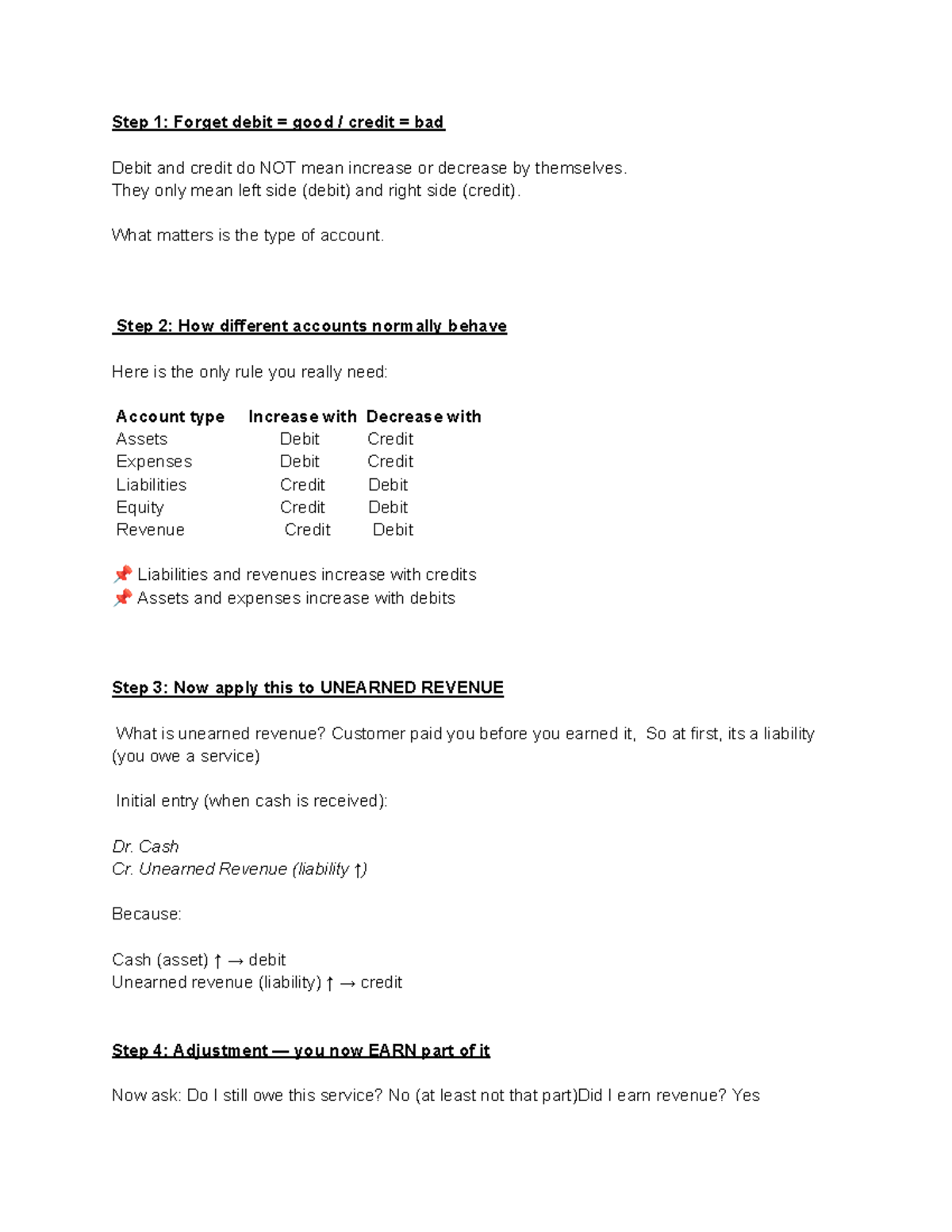 Debit vs Credit Explained: Understanding Account Adjustments (ACCT101 ...