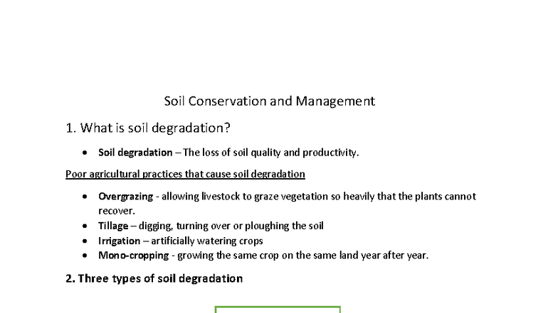 Soil Conservation and Management: Understanding Soil Degradation and ...