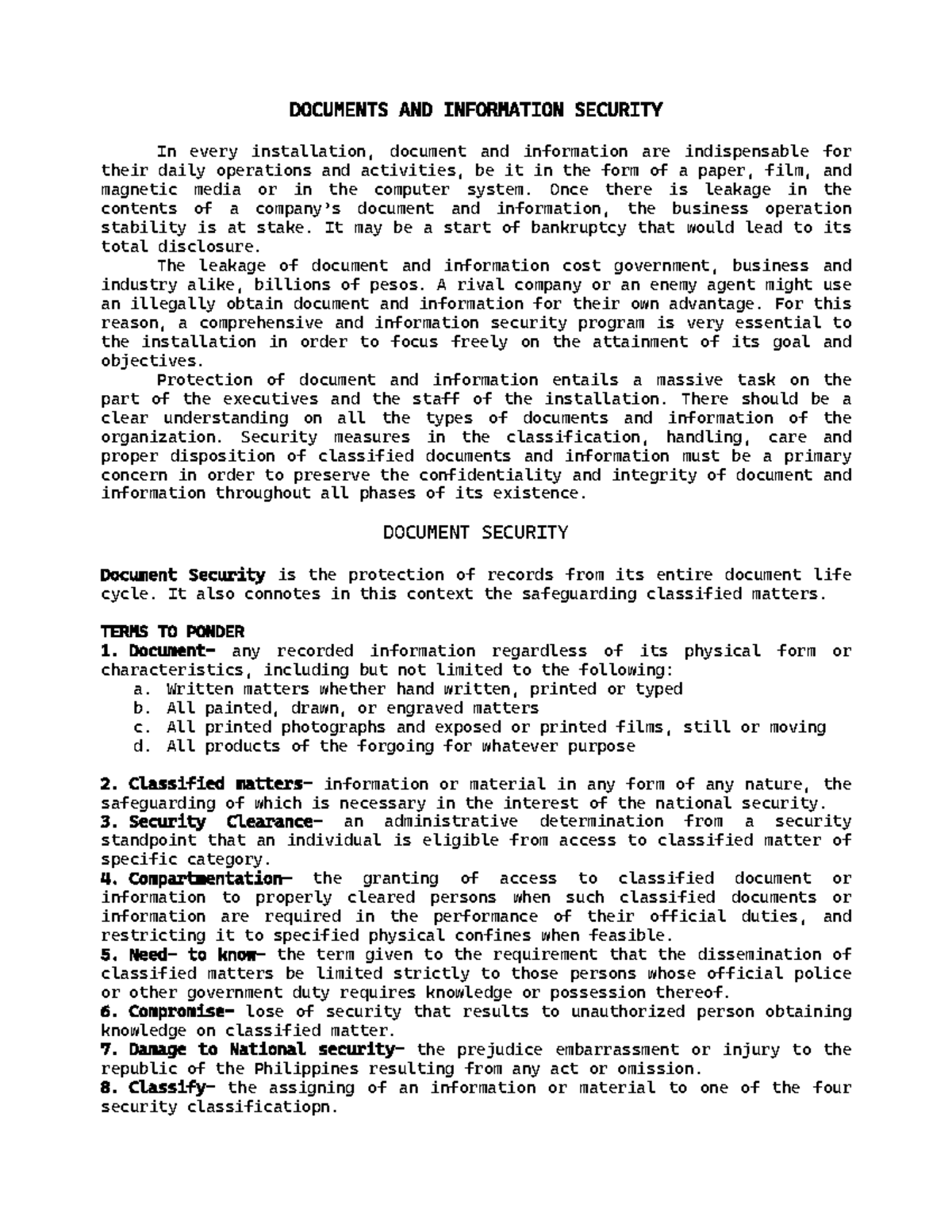 PRE- Final- Module-document-security - DOCUMENTS AND INFORMATION ...