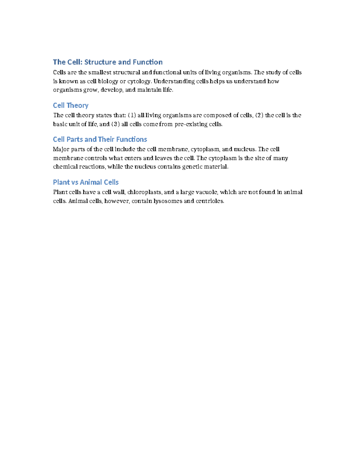 Cells: Structure, Function, and Differences in Plant & Animal Cells ...