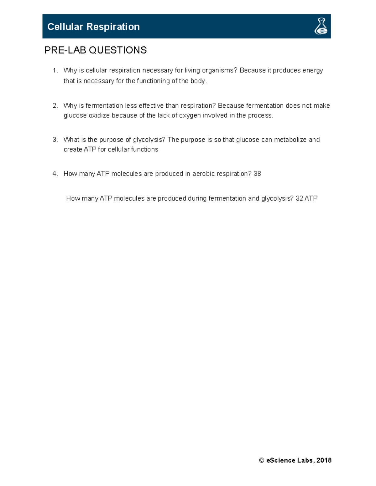 IB 1108 L09 Cell Respiration Lab #9: Fermentation & Aerobic Respiration ...