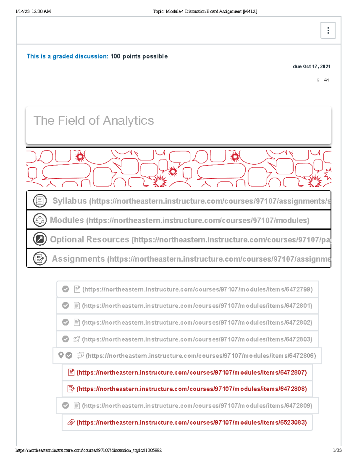 Topic Module 4 Discussion Board Assignment [M4L2] - This is a graded ...