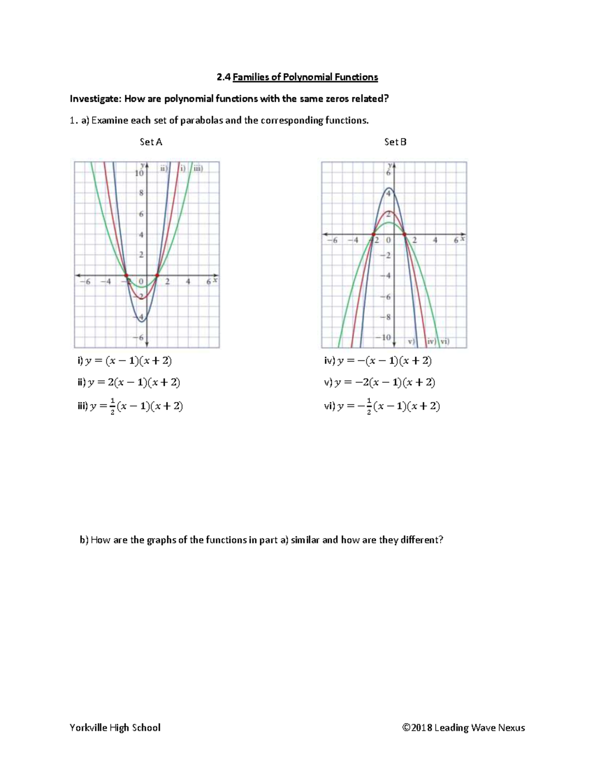 2.4 Polynomial Functions: Exploring Relationships and Graphs - Studeersnel