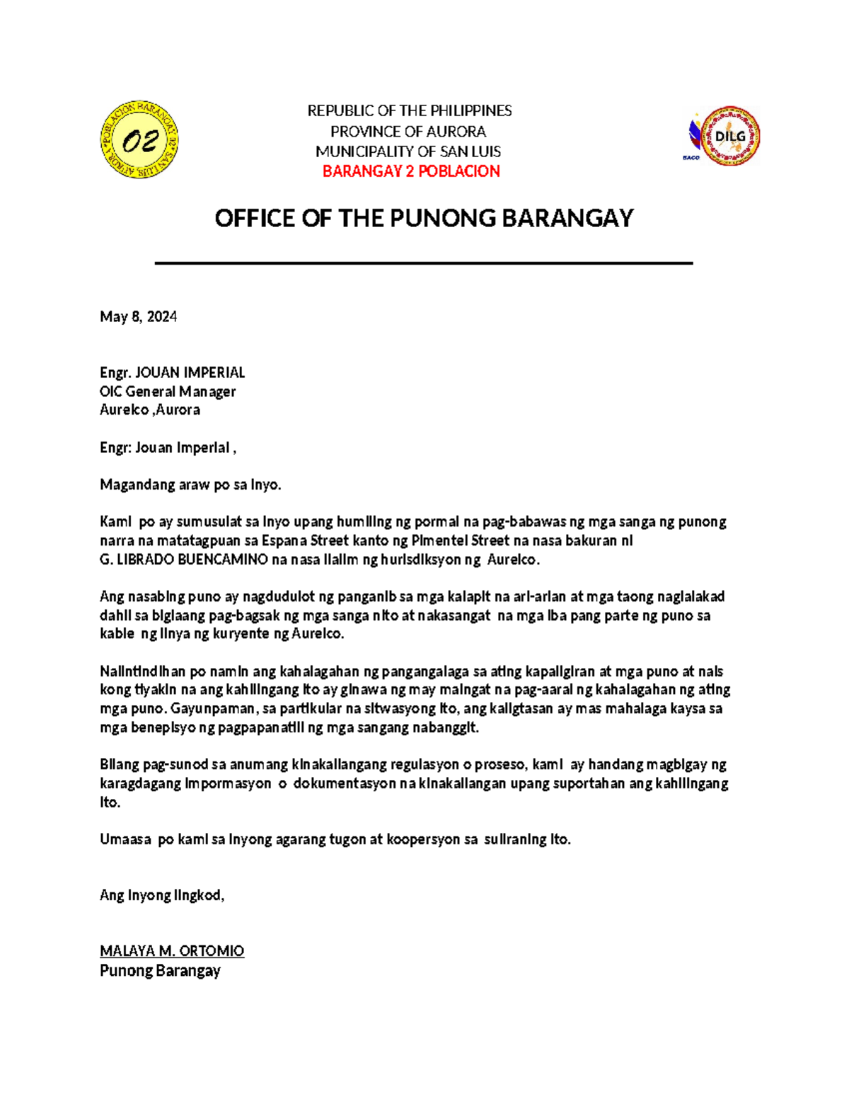 Aurelco - FGDGDG - REPUBLIC OF THE PHILIPPINES PROVINCE OF AURORA ...