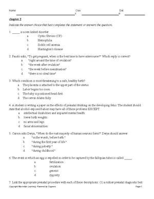 Chapter 4 - study guide - : s: e: chapter 4 Indicate the answer choice ...
