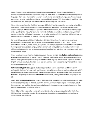 Input Processing in Second Language Acquisition: Insights and ...