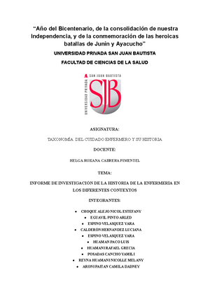Etapas de la Enfermería: Informe sobre su Evolución Histórica - HECI I ...