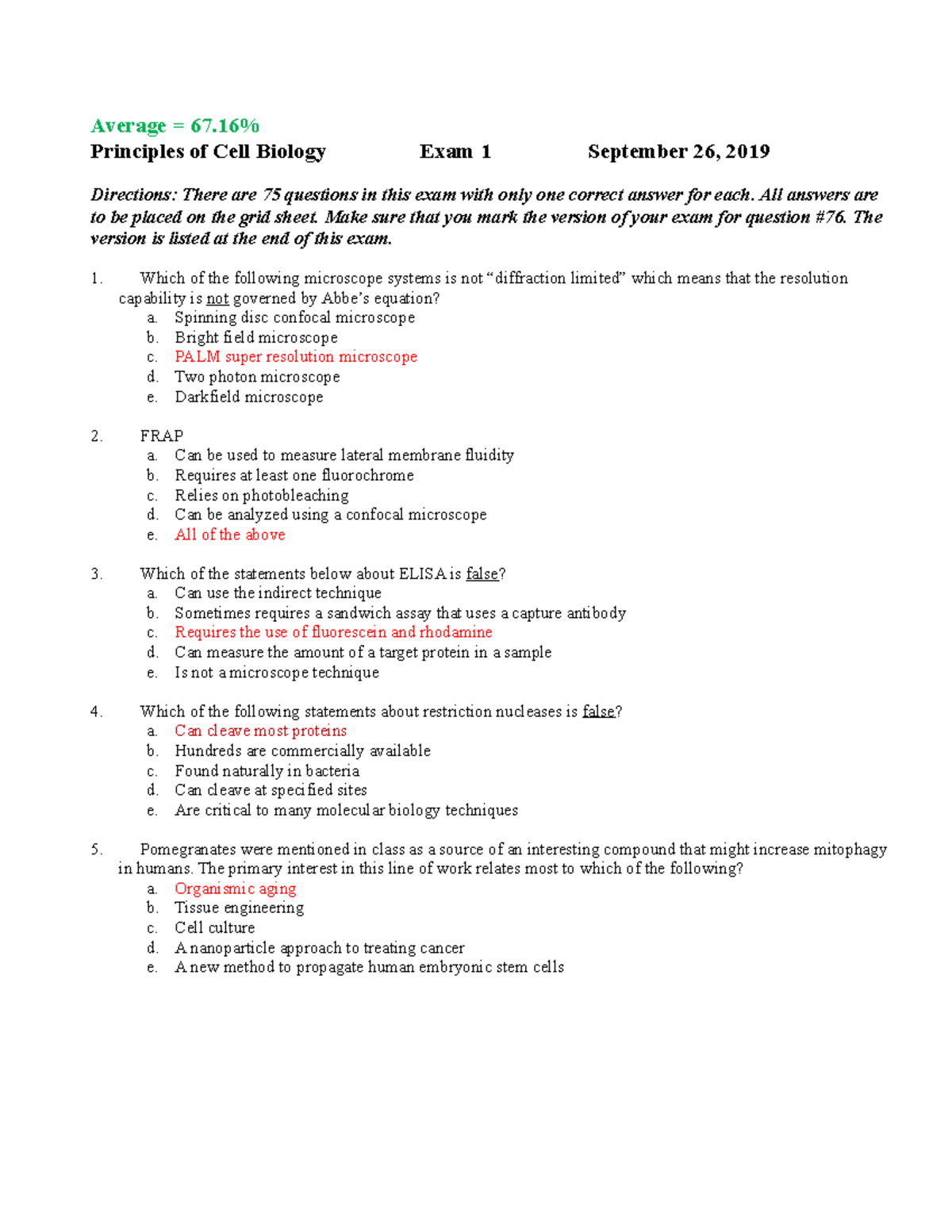2019 Fall BIOL 311 E1 - Exam 1 Practice Guide and Key Concepts - Studocu