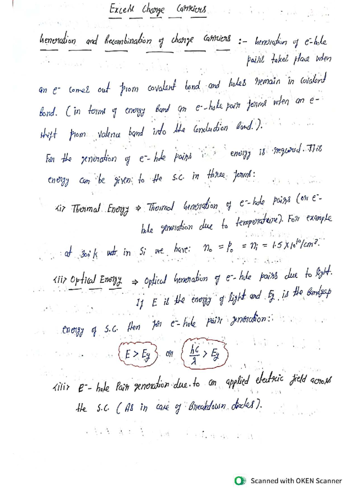 EDC GATE Capsule Notes: Semiconductor Physics - Charge Carrier Dynamics ...